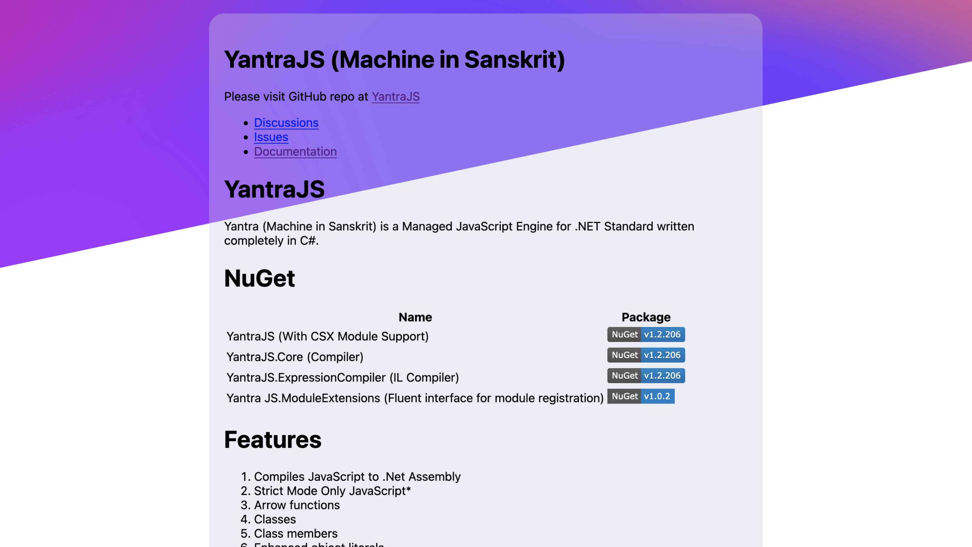 Yantra. Managed JavaScript Engine for .NET. - BuiltWithDot.Net